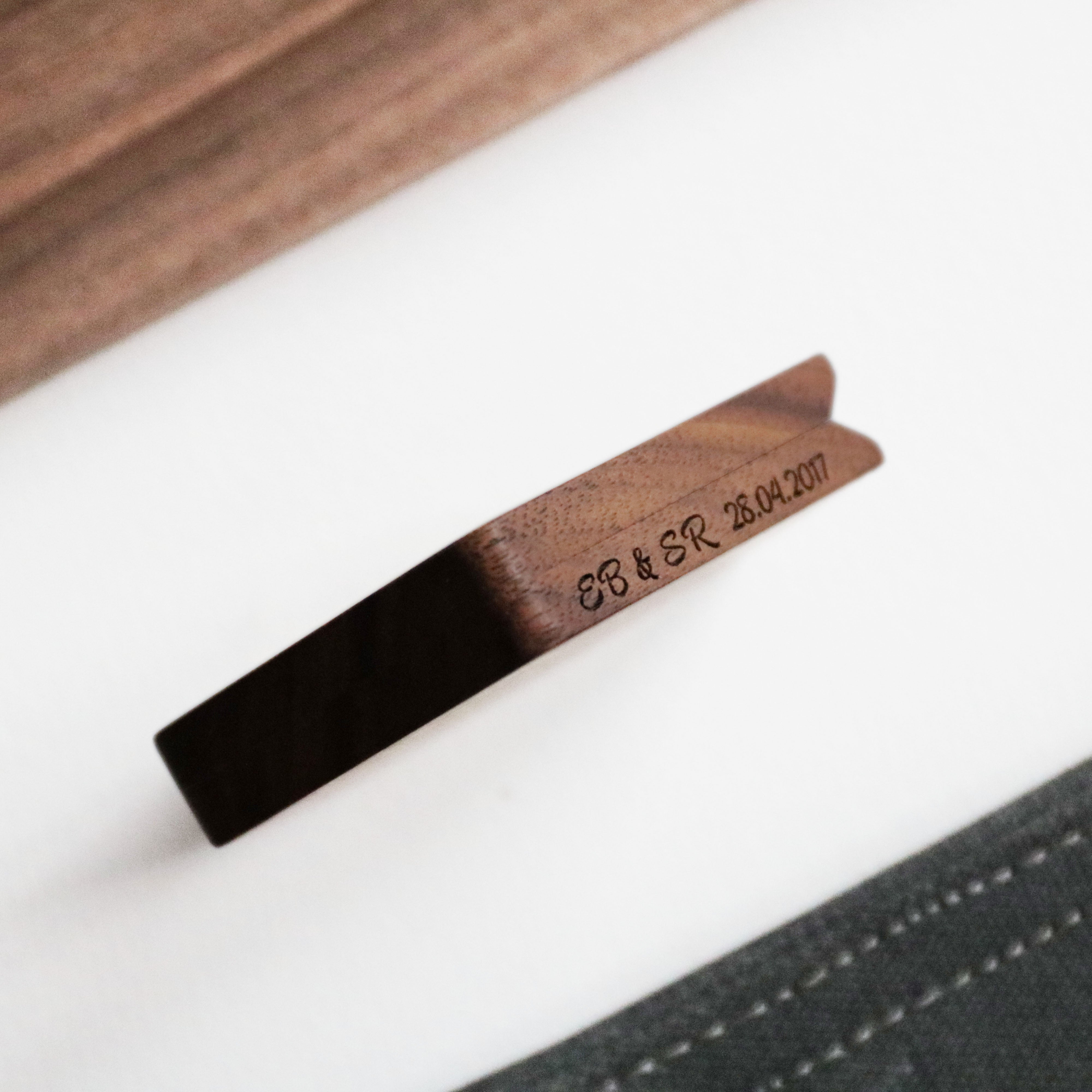 Handmade Engagement Ring Box - Walnut Timber - Woodsbury